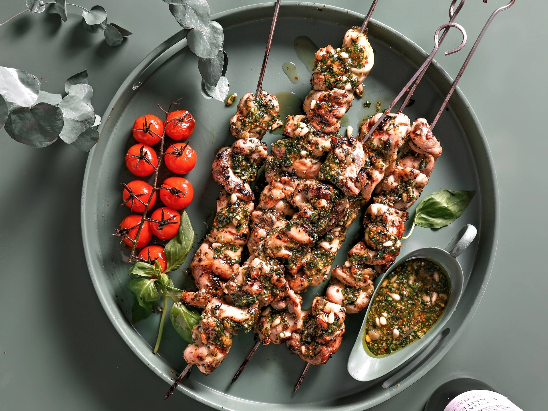 Basil Baby Chicken Skewers - Kosher.com
