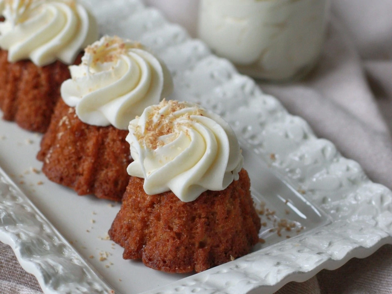 Mini Carrot Coconut Bundt Cakes with Cream Cheese Frosting - Kosher.com